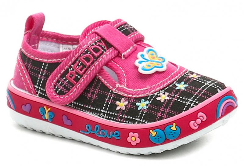 Peddy PU-601-25-14 růžovo černé dětské tenisky | ARNO.cz - obuv s tradicí